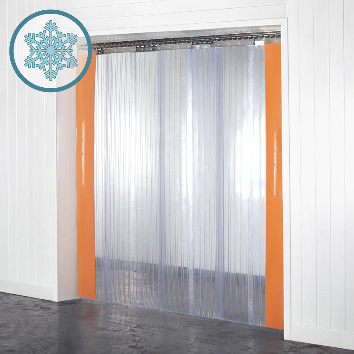 Polar Double Ribbed PVC Curtains 200mm | Freezer Grade