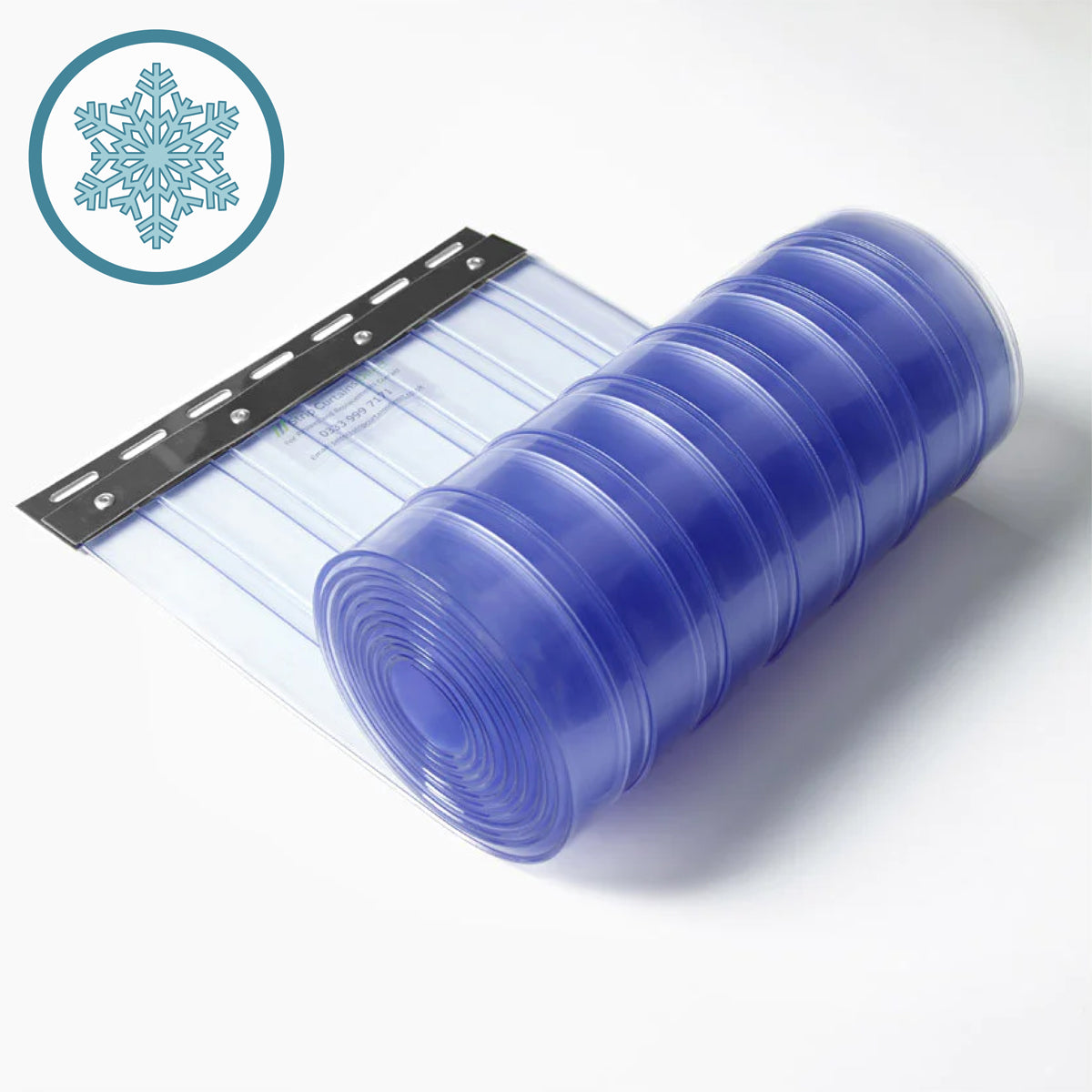 300mm Polar Ribbed PVC Curtains - Durable Cold