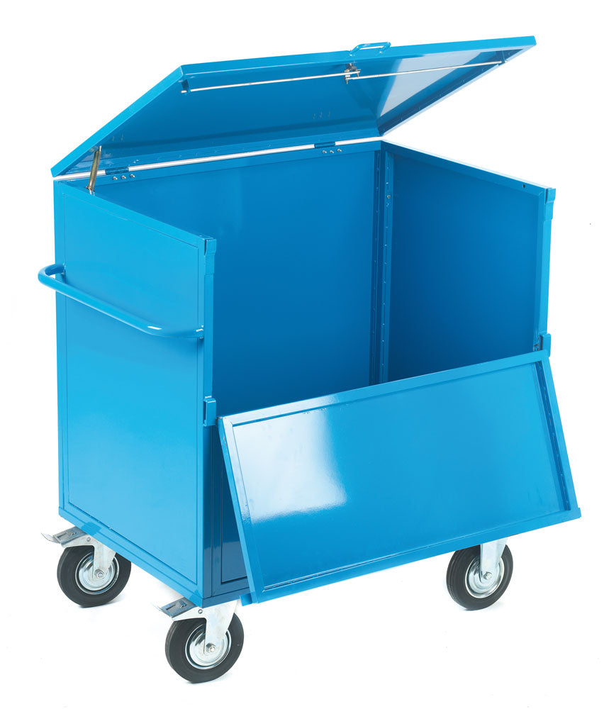 Security Trolley GIS72S | Anti-Close Lid & Timber Deck (UK)