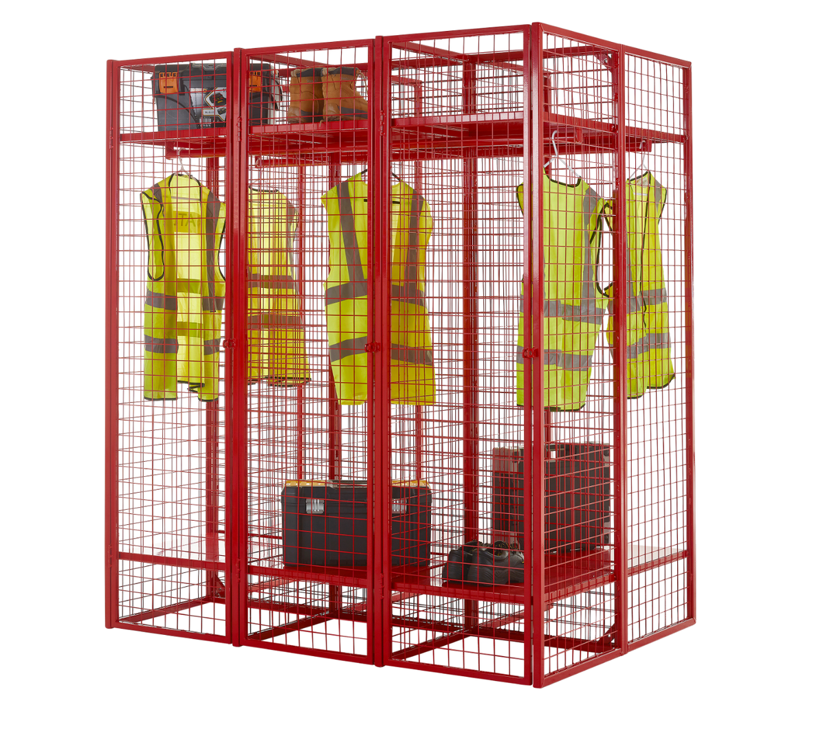 Wire Mesh Storage Compartments - Double Sided Unit