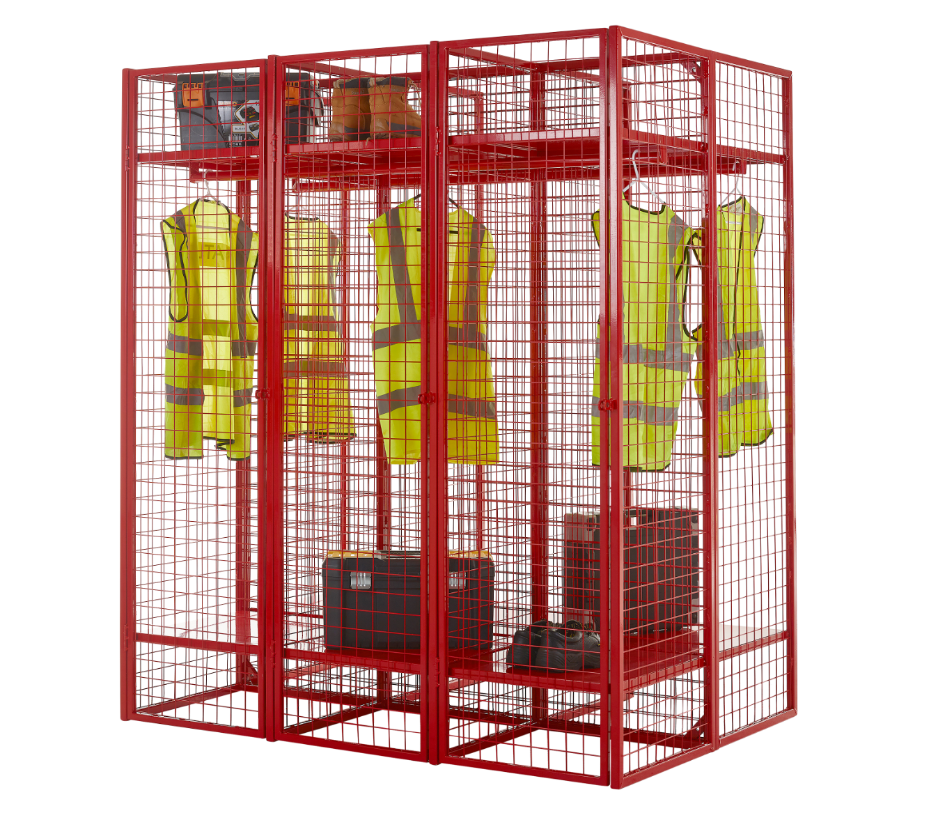 Wire Mesh Storage Compartments - Double Sided Unit