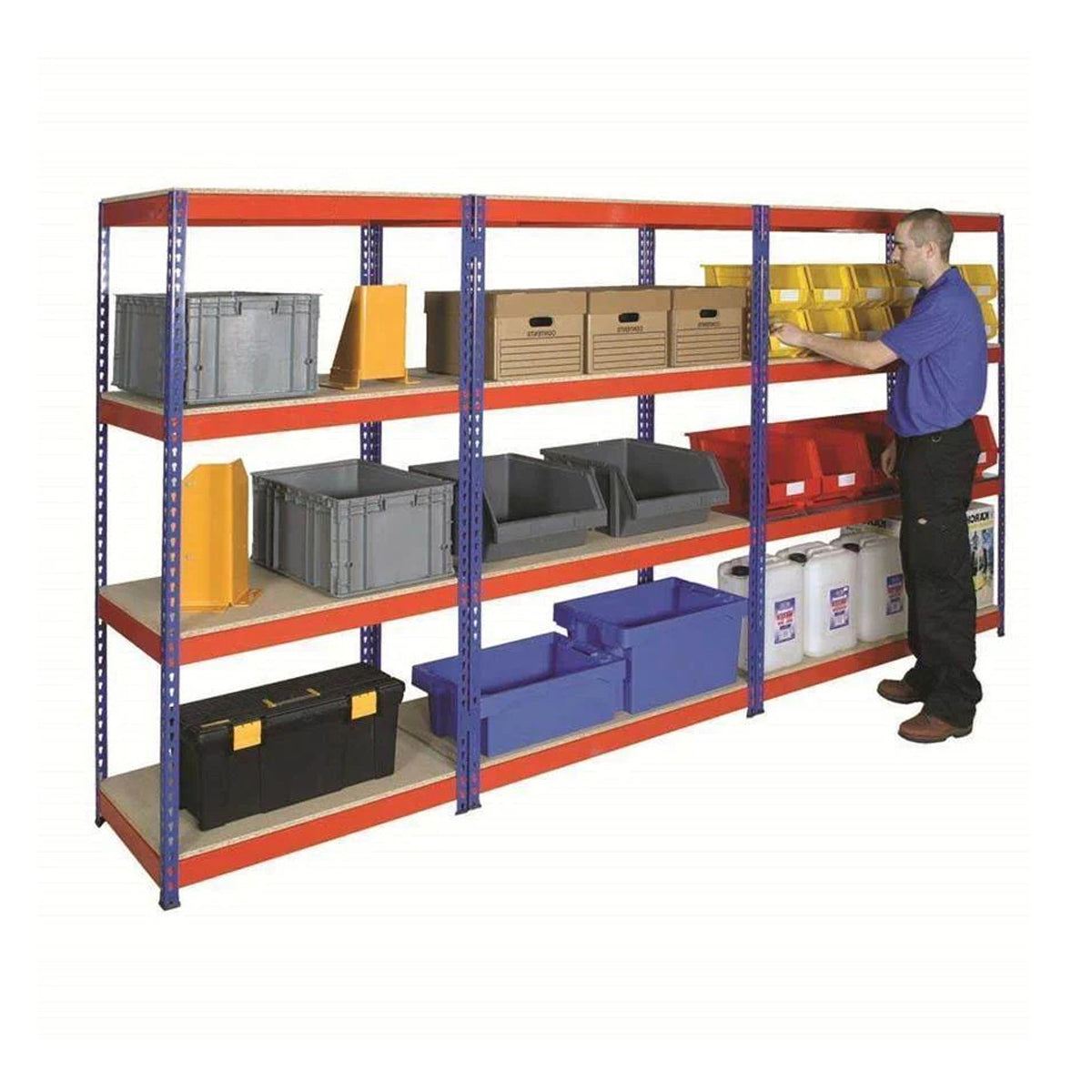Heavy Duty Rivet Shelving with MFC Shelves - Durable Storage