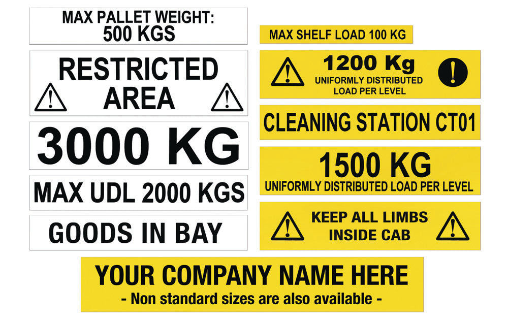 Warehouse Information Labels