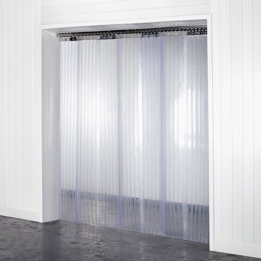 Double Ribbed 400mm PVC Curtains - Durable & Safe – Strip Curtains Direct